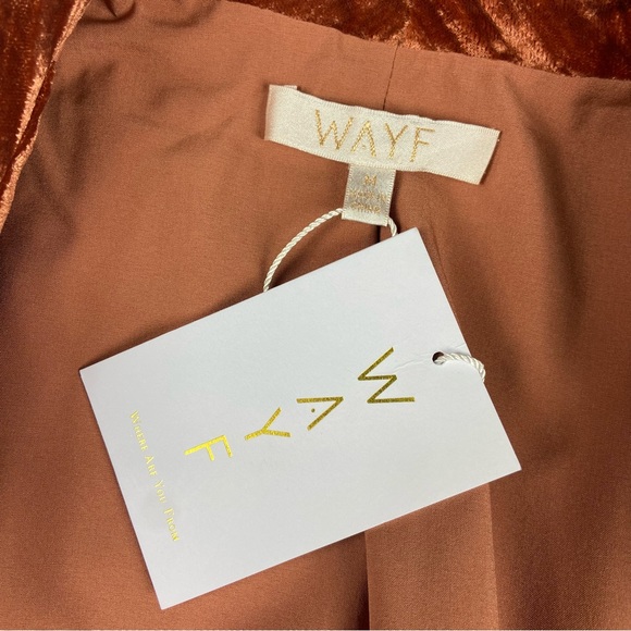 Wayf | Jackets & Coats | Wayf Presley Rust Brown Velvet Double Breasted ...
